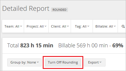 Rounding Time in Reports - TMetric Documentation