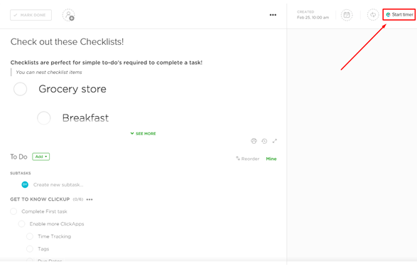 Clickup Time Tracking Integration